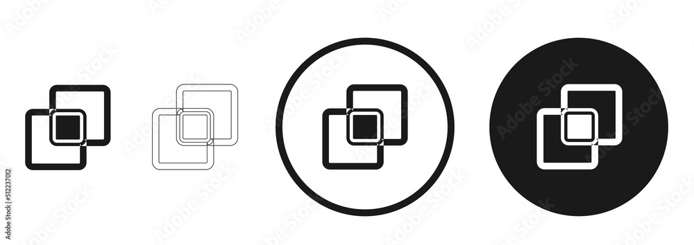 intersection icon . web icon set . icons collection. Simple vector ...