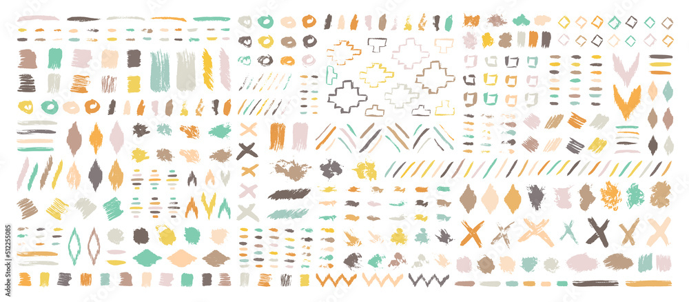 Grunge design elements set. Grunge shapes collection for patterns or ...