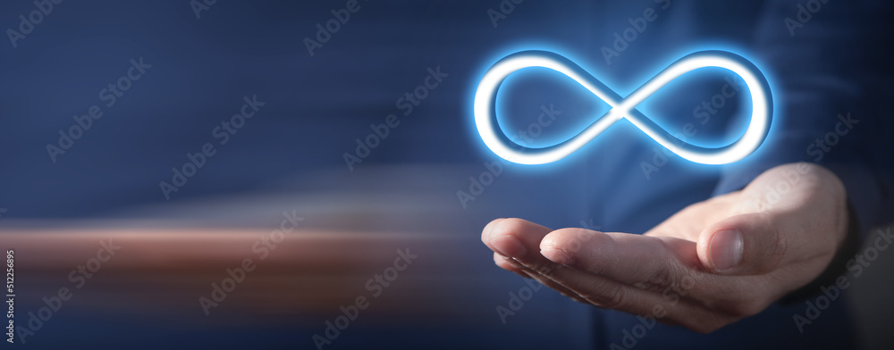 Human hand showing a Infinity symbol. Stock Photo | Adobe Stock