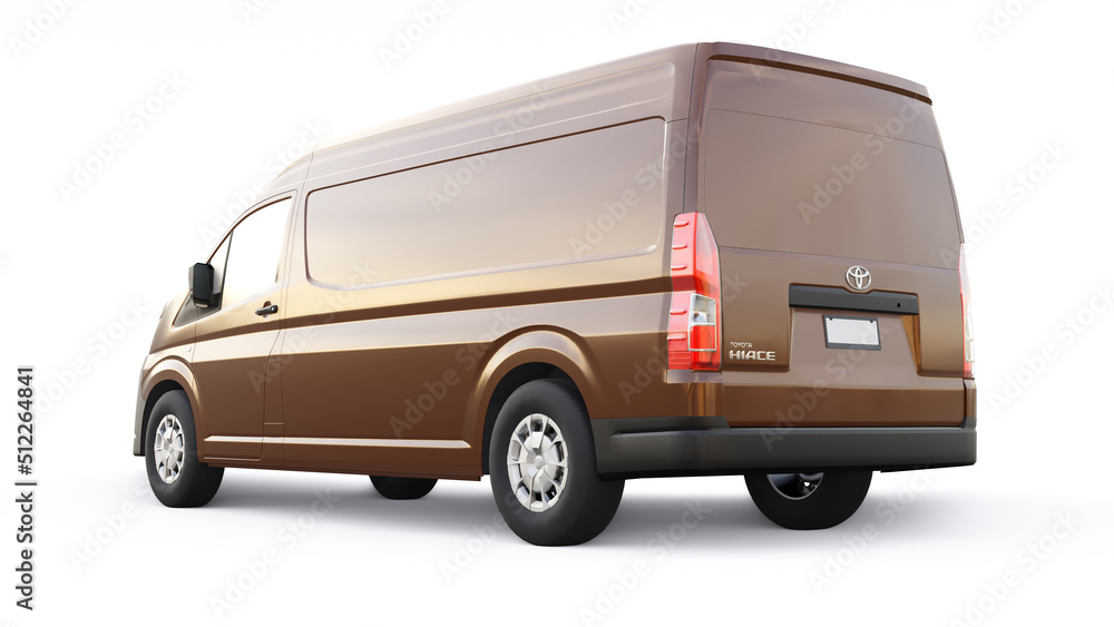 ภาพประกอบสต็อก Tokyo, Japan. April 12, 2022: Toyota Hiace. brown ...