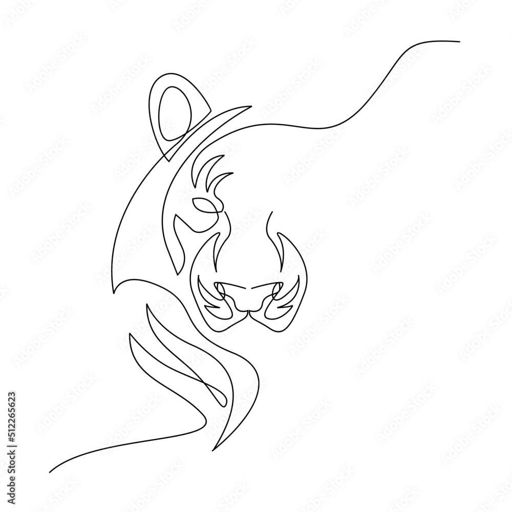 Abstract Tiger Line Drawing