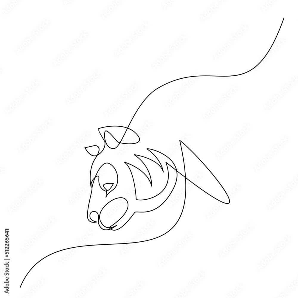 Abstract Tiger Line Drawing