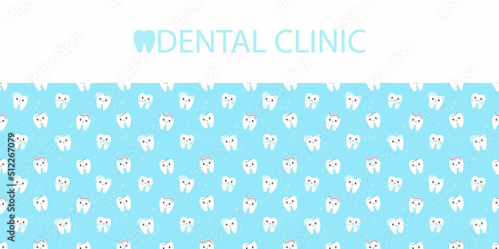 Teeth Background. Dental clinic horizontal texture with copy space ...