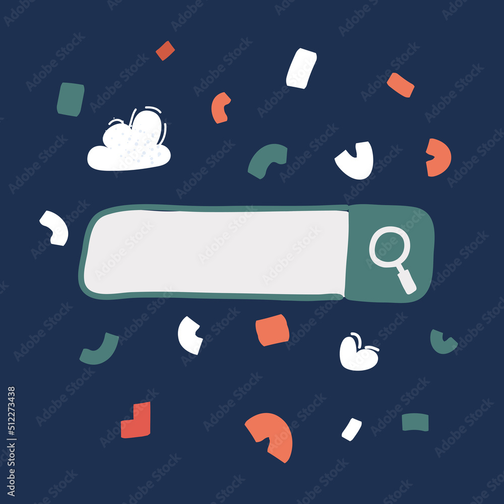 Cartoon vector illustration of Search bar icon. Stock Vector | Adobe Stock
