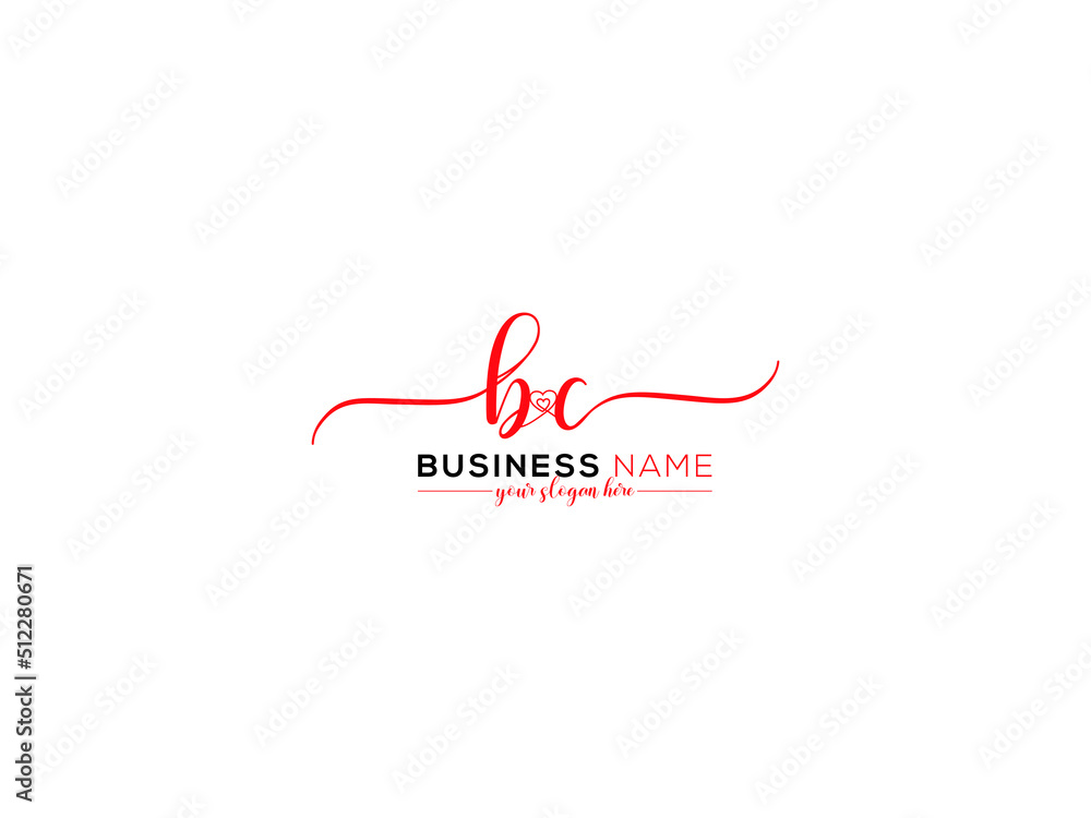 Letter BC Signature Logo Icon, Signature Bc cb Love Fashion Logo Image ...
