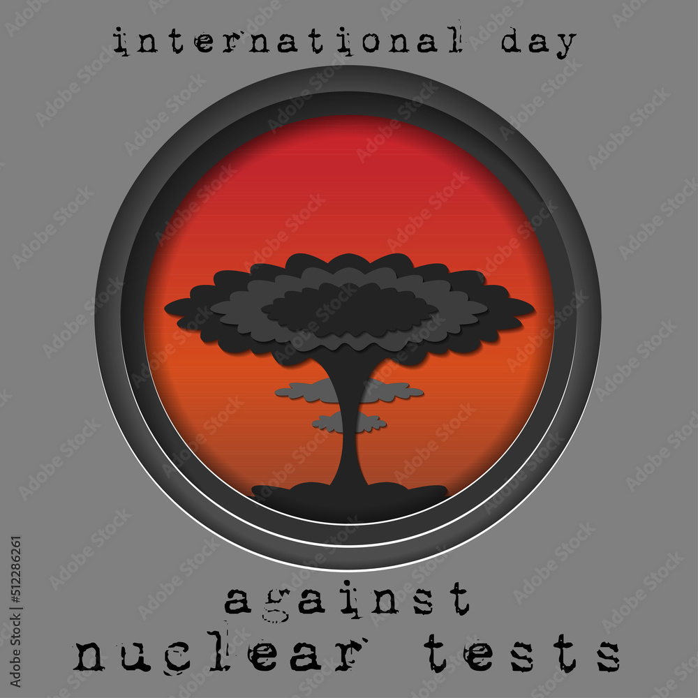 papercut postcard dedicated to the international day against nuclear ...