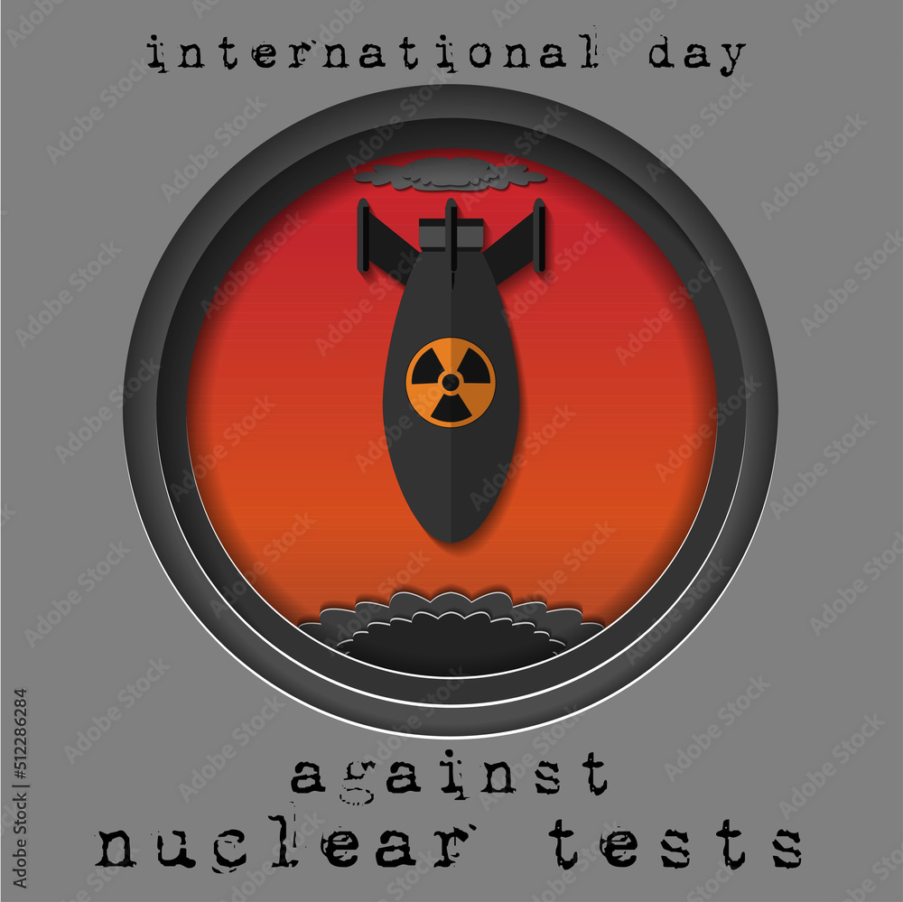 papercut postcard dedicated to the international day against nuclear ...