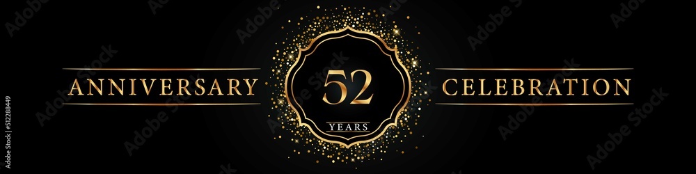 52 years golden anniversary celebration logo. Poster Design for ...