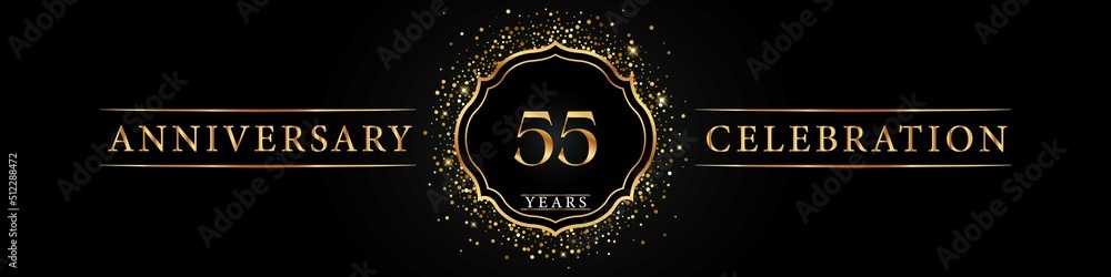 55 years golden anniversary celebration logo. Poster Design for ...