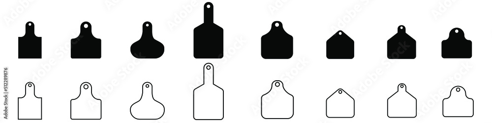 Cow Tag icon vector. ear tag illustration sign. beefs symbol or logo ...