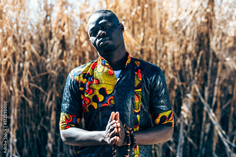 Black male model in traditional African attire Stock Photo | Adobe Stock