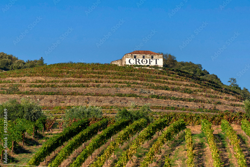 Pinhao, Portugal - September 30, 2022: sign and logo of the Croft ...