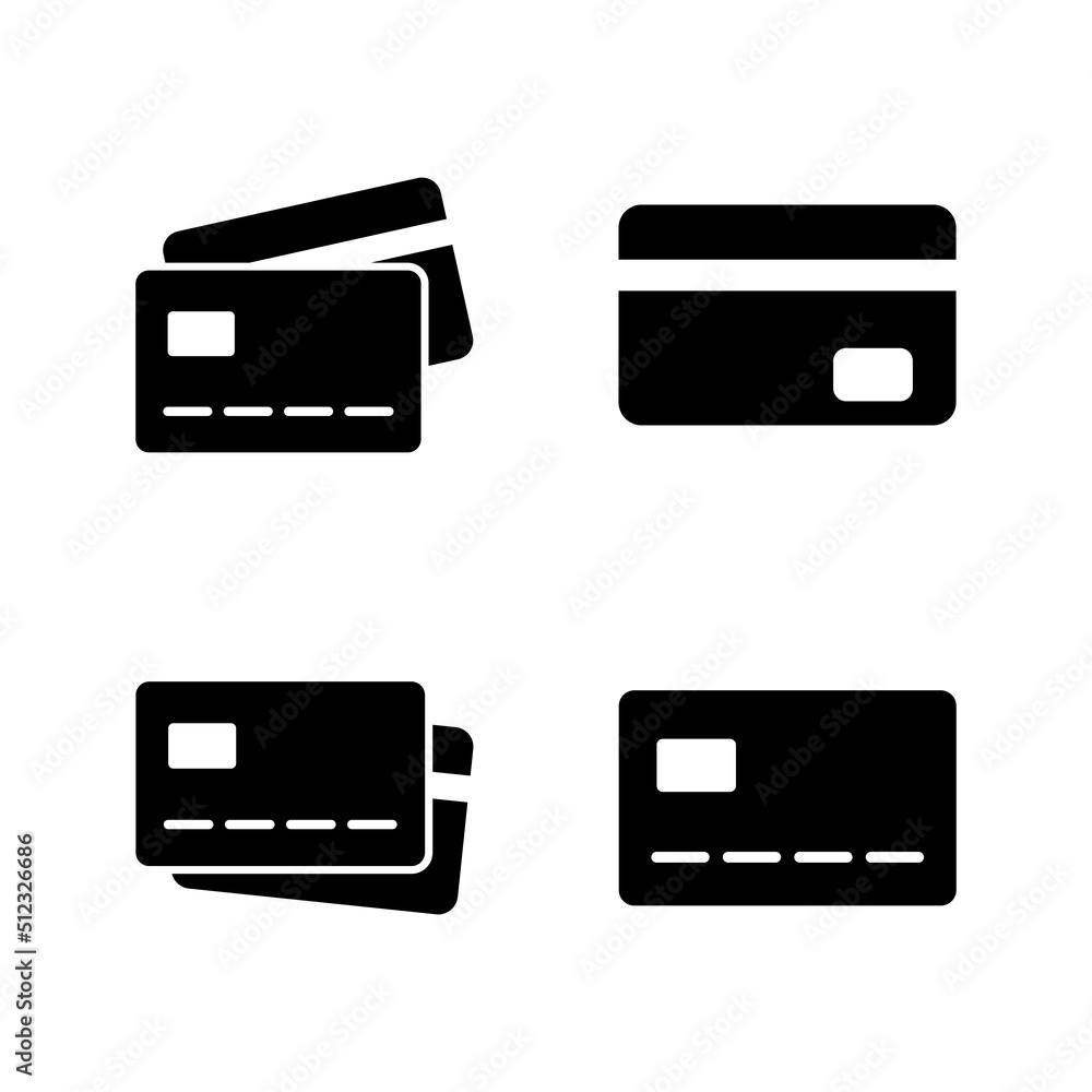 Credit card icon vector. Credit card payment sign and symbol Stock ...