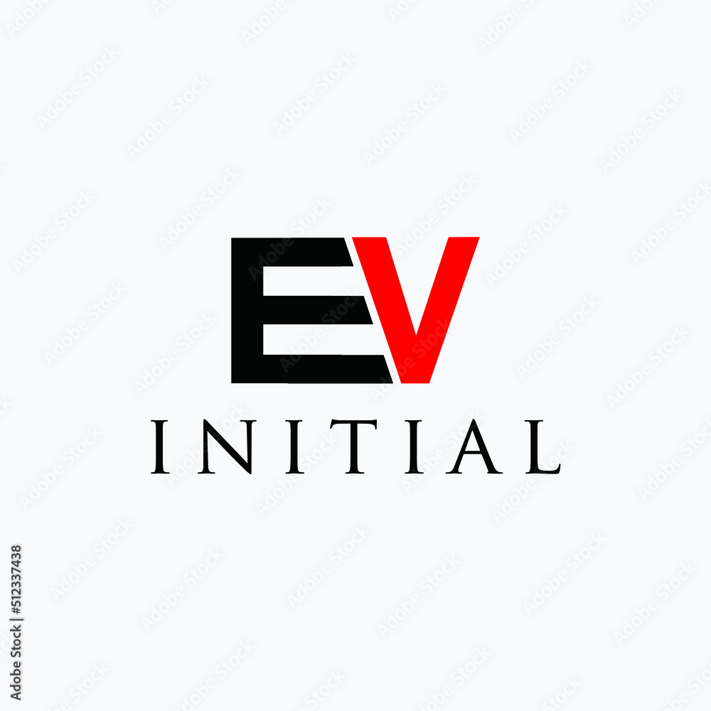 EV initial logo design vector Stock Vector | Adobe Stock