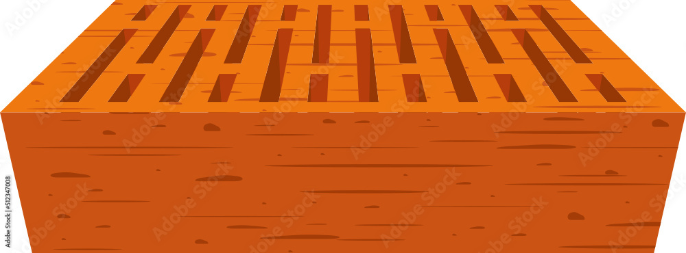 Brick for wall construction clipart illustration Stock Vector | Adobe Stock