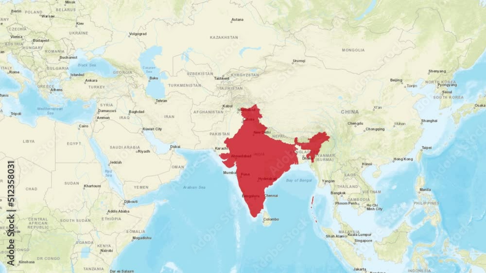 Discovering India: Map with National Identity Stock Video | Adobe Stock
