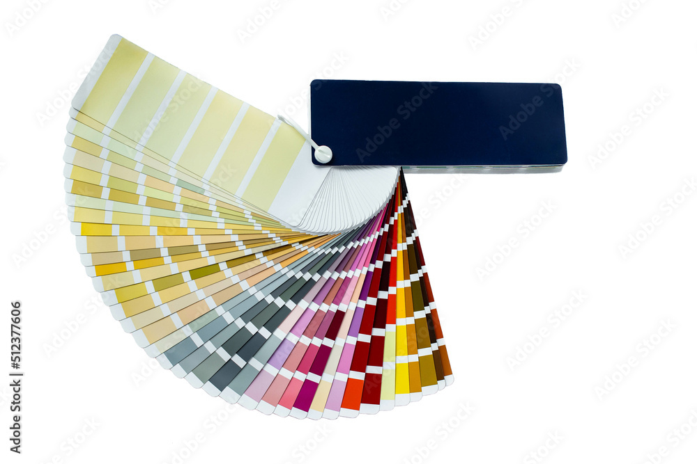 Color guide displaying a range of hues for use in interior design and ...