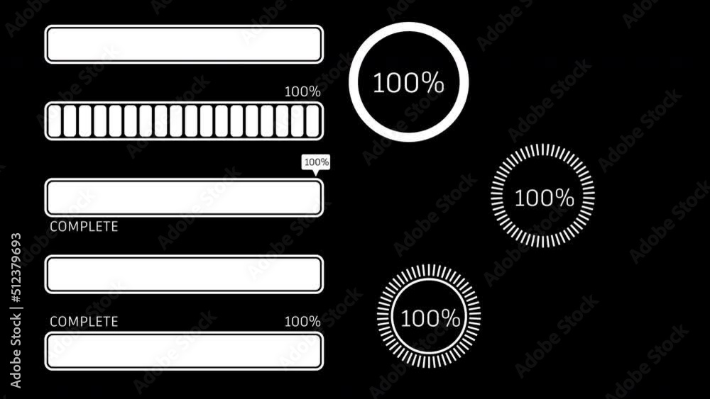 Vídeo do Stock: Status bar animation pack with various updating ...
