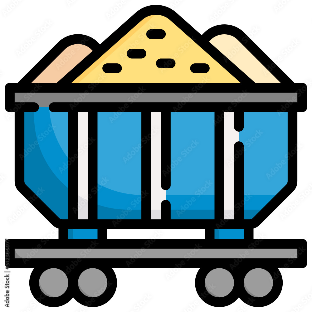 CARGO TRAIN filled outline icon,linear,outline,graphic,illustration ...