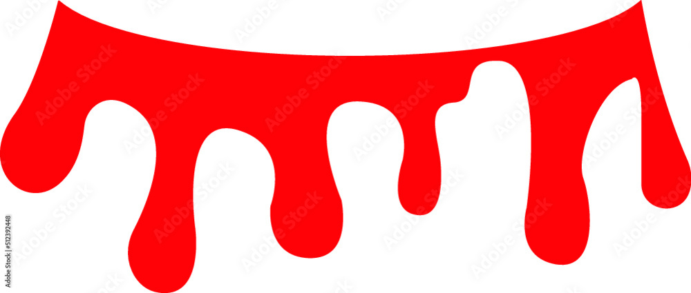 Cartoon Illustration Vector of a Line of Dripping Blood from a Cut ...
