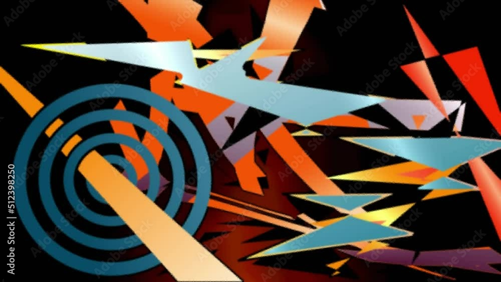 Animation of comic 5 options text over multiple comic speech bubbles ...