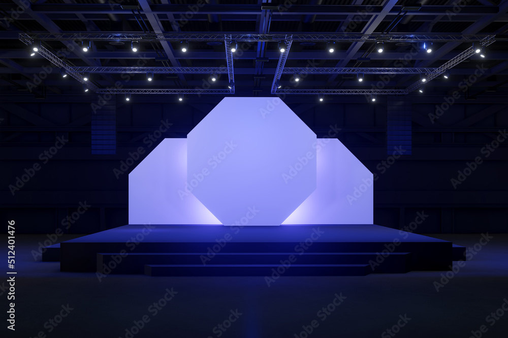 Empty stage Design for mockup and Corporate identity,Display.Platform ...