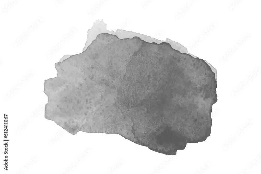 Watercolor spot on white. Hand drawn painted smudge. Watercolor artwork ...