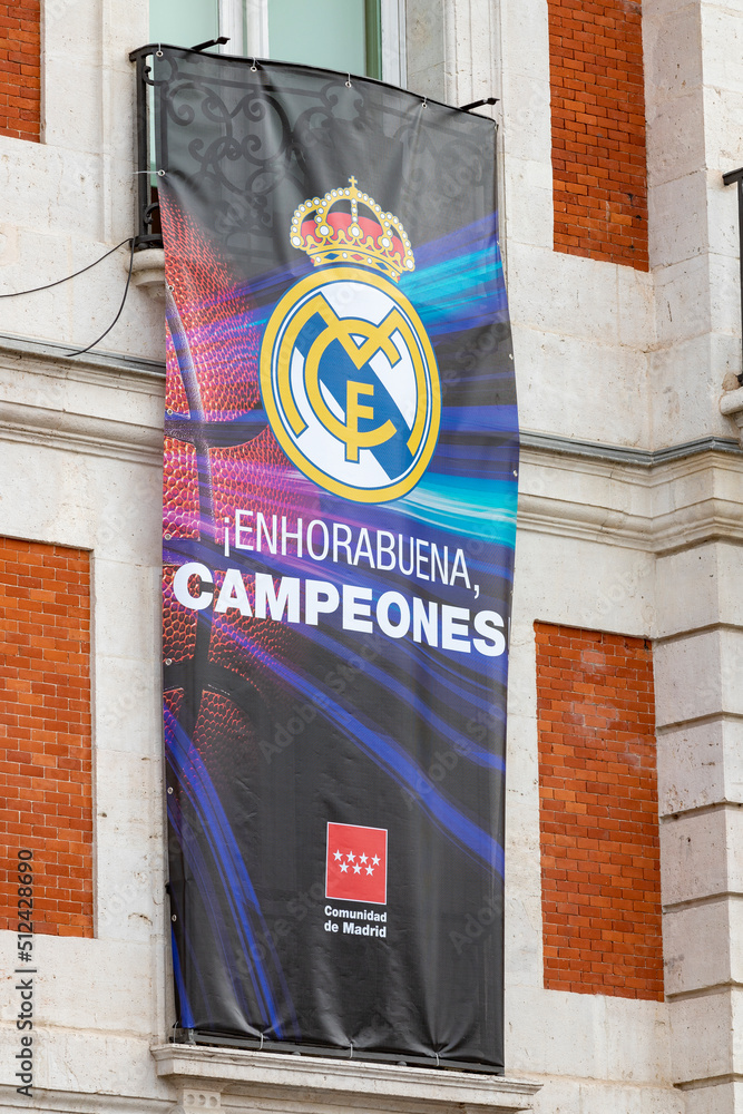 Football league champions 2024. Real Madrid. Banner. Real Madrid ...