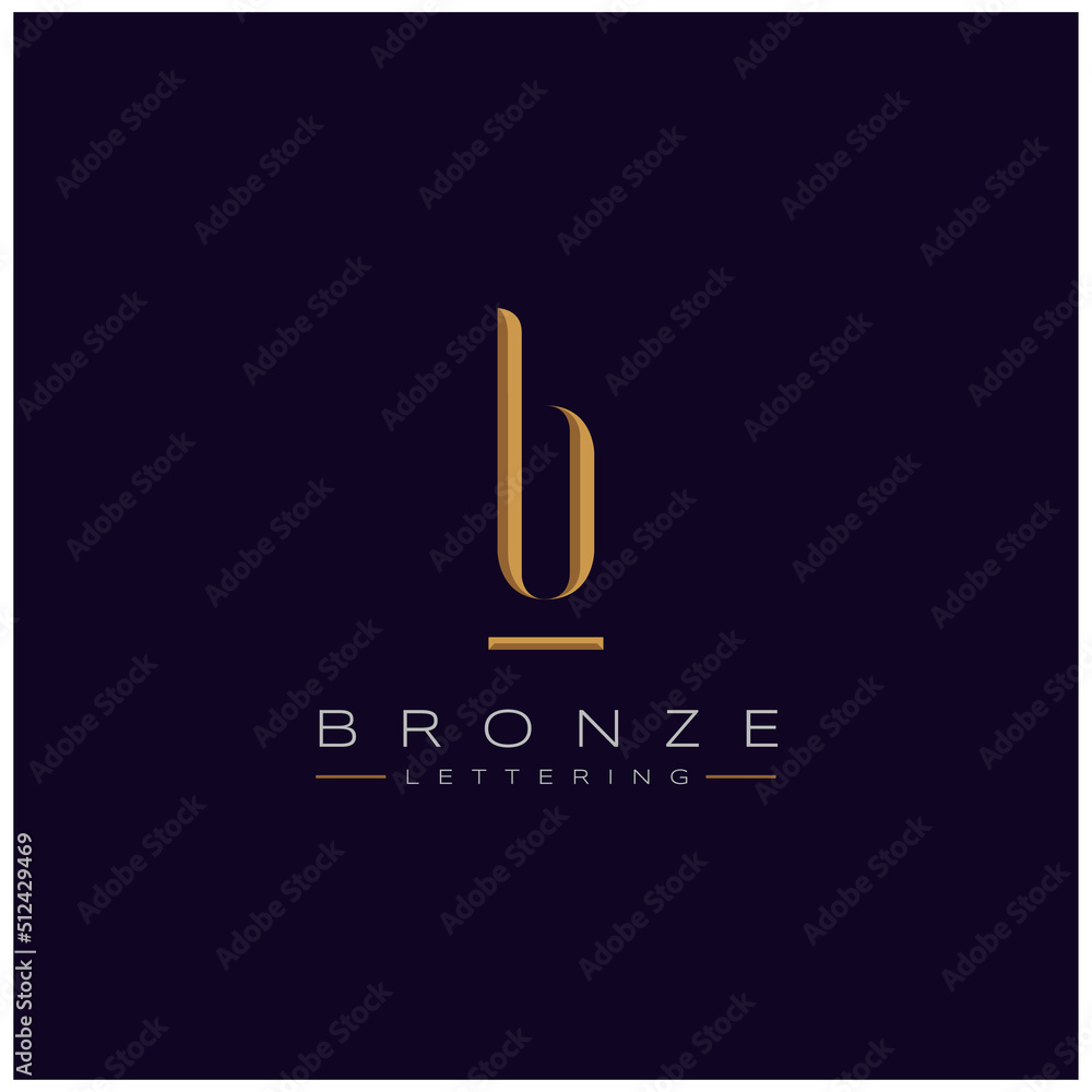 Classic Premium Luxury Initial Letter B with royal golden vintage style ...