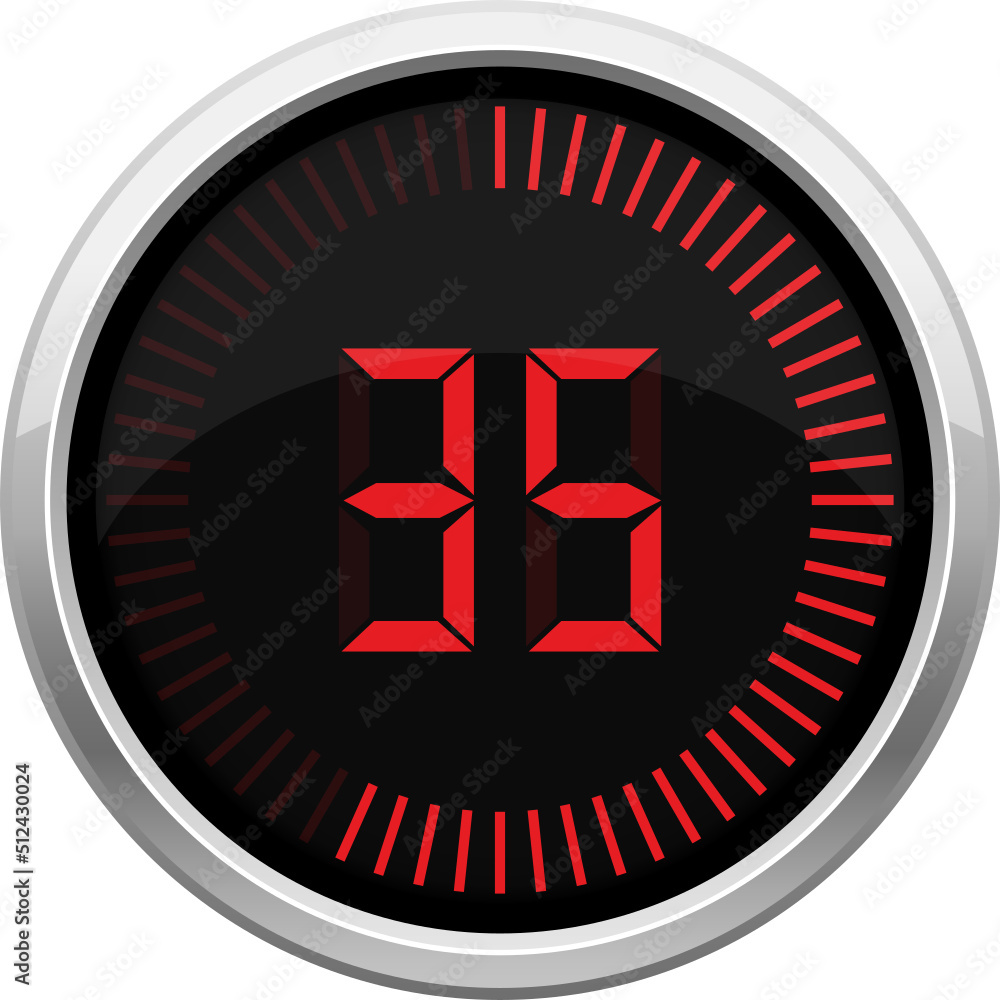 Digital timer clipart design illustration Stock Vector | Adobe Stock