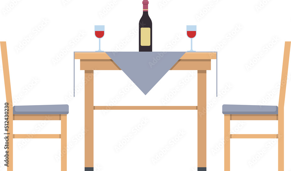 Dining table clipart design illustration Stock Illustration | Adobe Stock