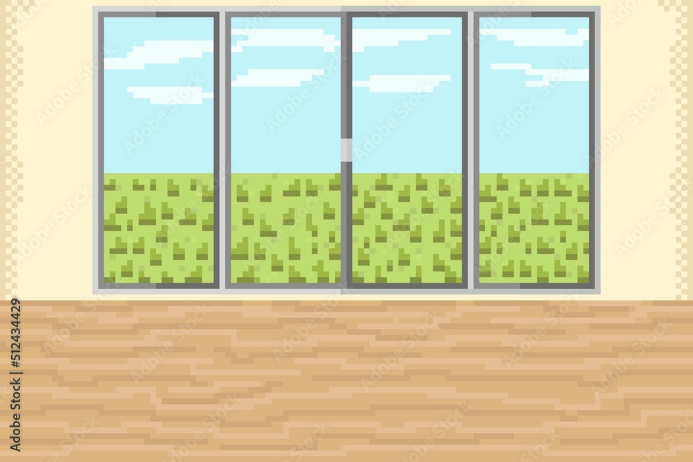 Room pixel art. Vector illustration. Stock Vector | Adobe Stock