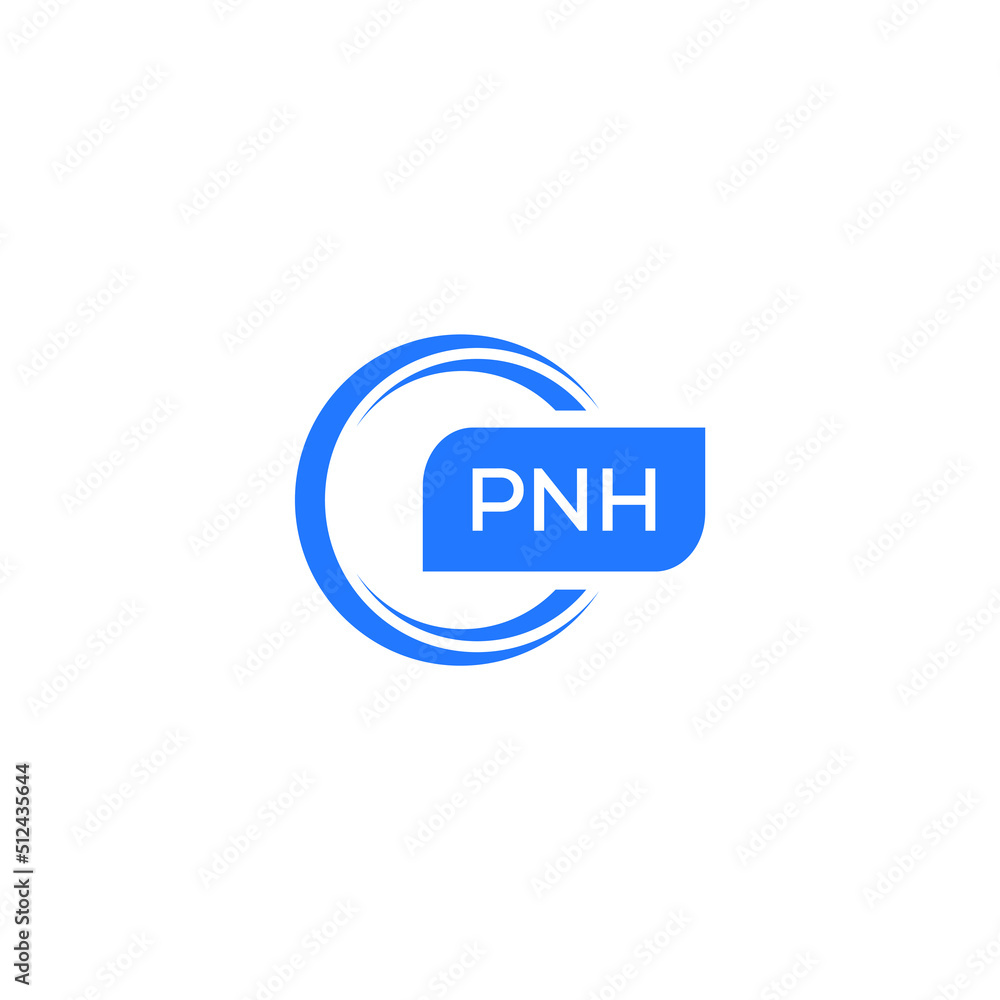 PNH letter design for logo and icon.PNH typography for technology ...
