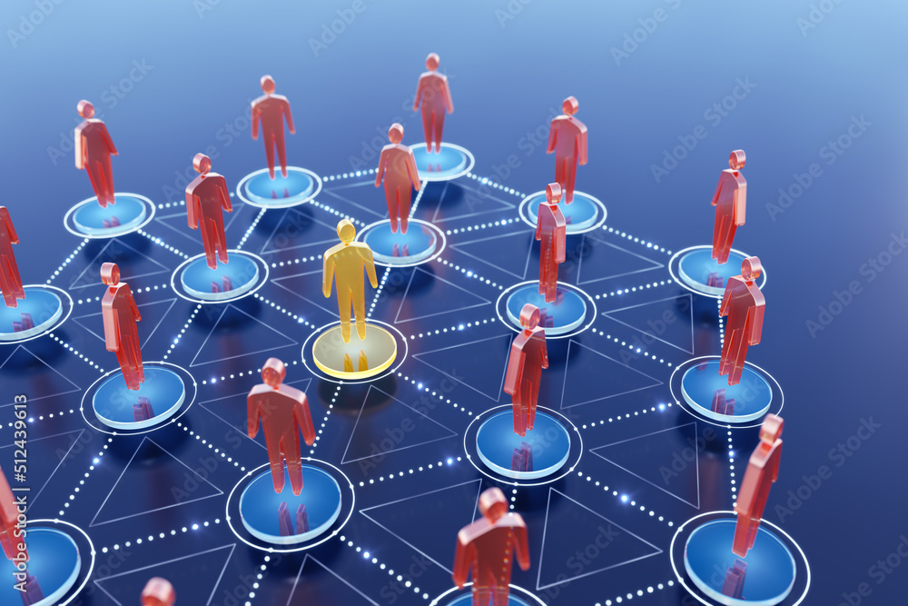 Social Hierarchy. A group of abstract human figures with different ...