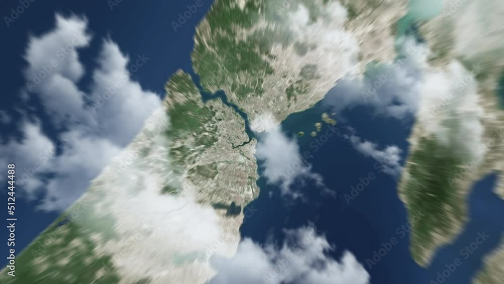 Video Stock Zooming on Istanbul, Turkey. Earth zoom in from outer space ...