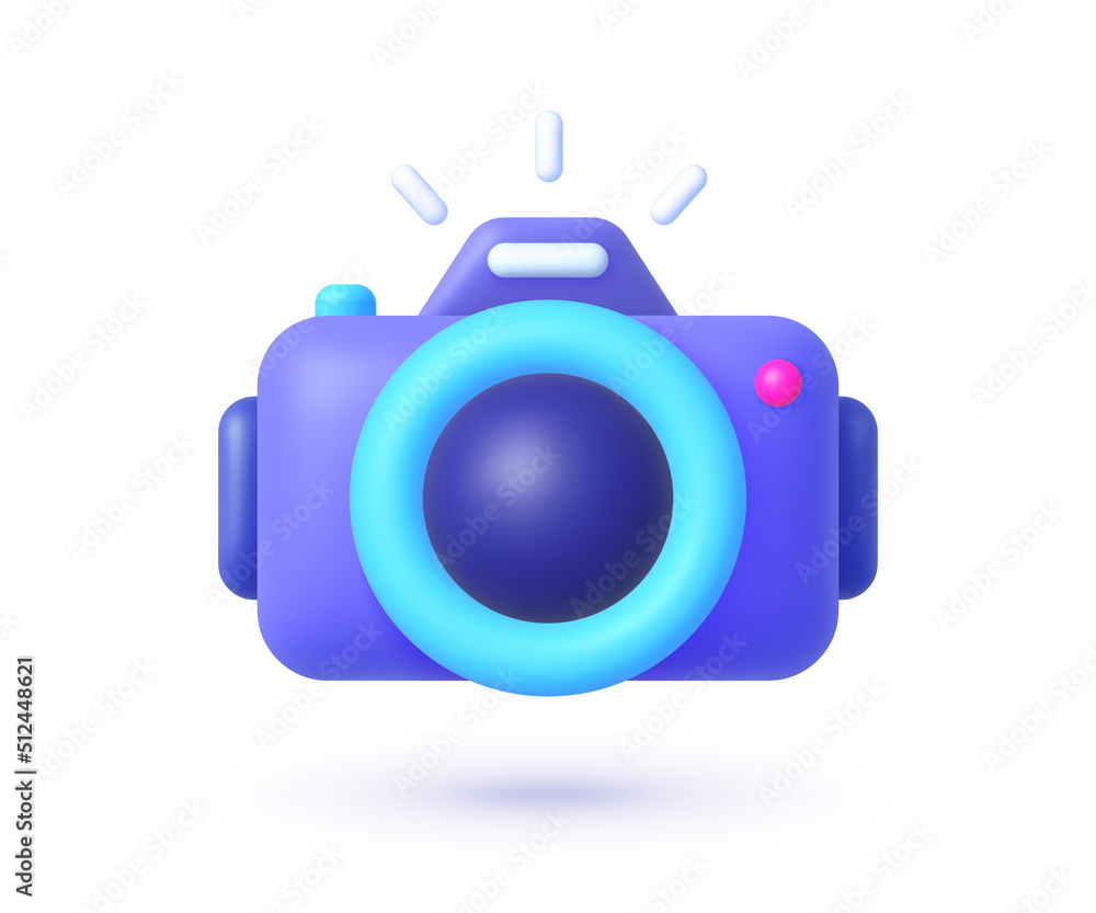 Modern camera 3d, great design for any purposes. 3d render illustration ...