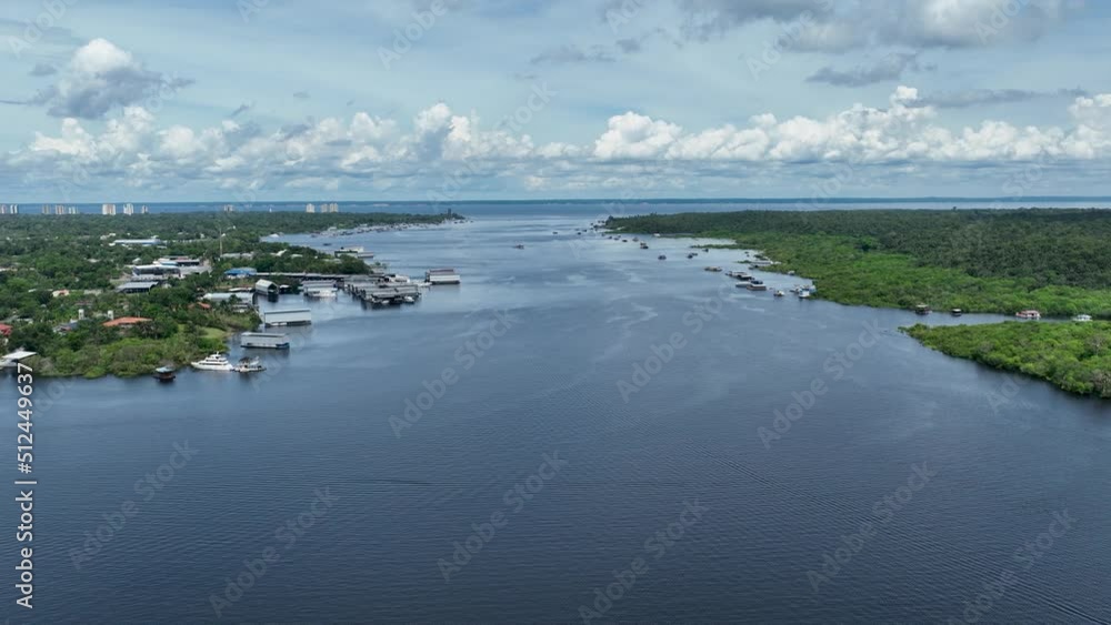 Nature aerial view of Amazon forest at Amazonas Brazil. Mangrove forest ...