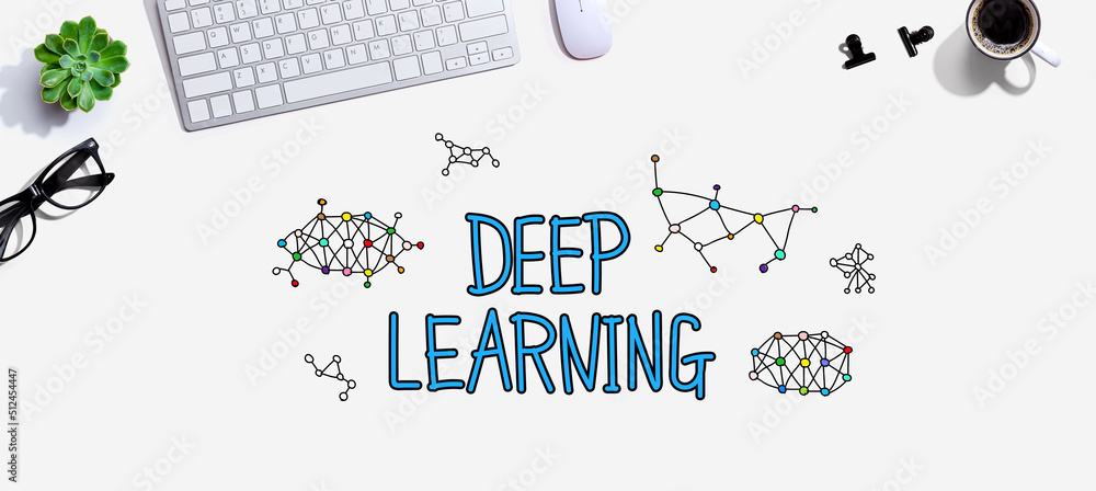 Deep learning with a computer keyboard and a mouse Stock Photo | Adobe ...