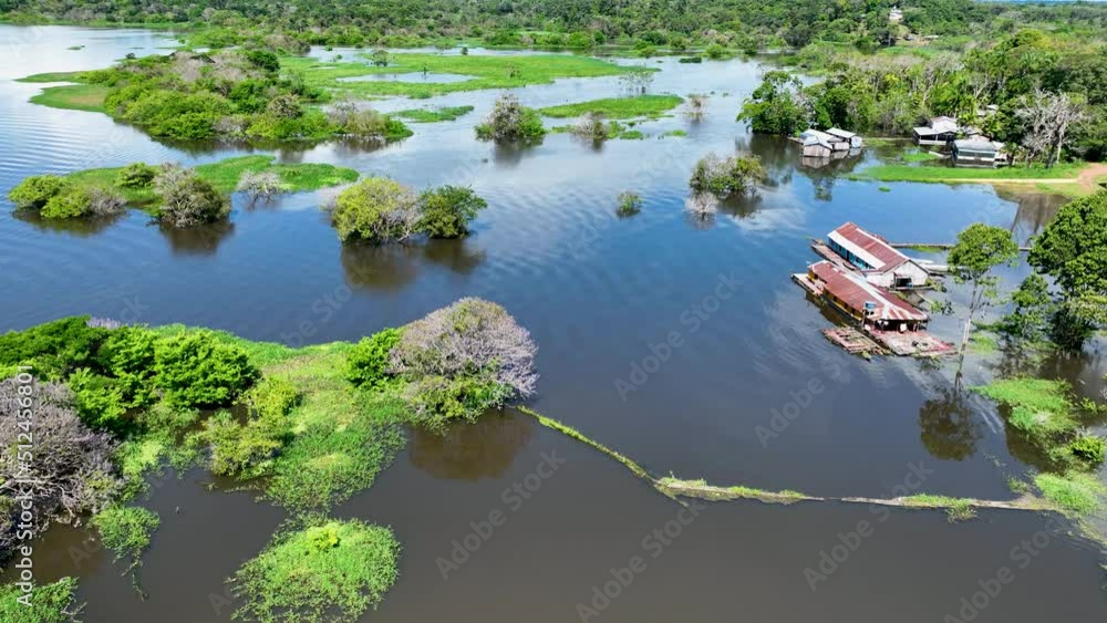 Manaus Brazil. Taruma River at Amazon Forest affluent of giant Black ...