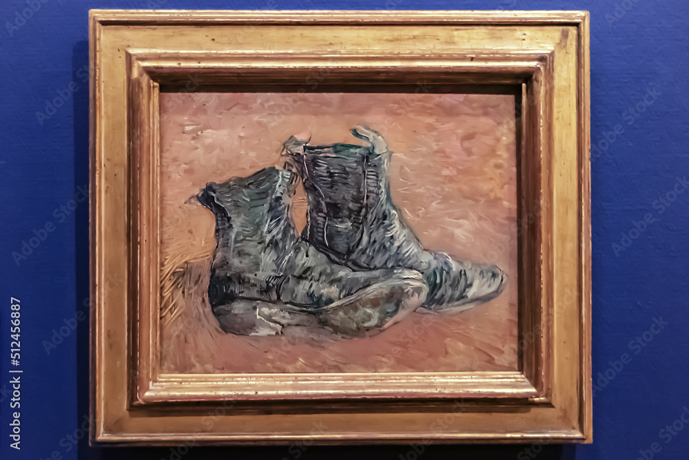 Interior of Van Gogh Museum in Amsterdam: collection of Vincent van ...