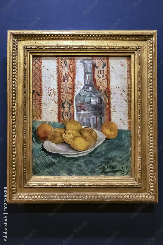 Interior of Van Gogh Museum in Amsterdam: collection of Vincent van ...