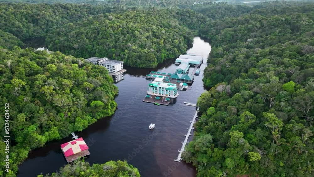 Nature aerial view of Amazon forest at Amazonas Brazil. Mangrove forest ...