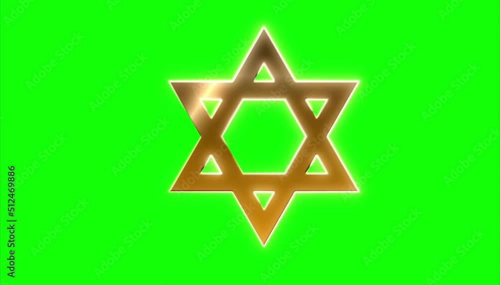 golden star of David with 6 points, symbol of the Jews, their religion ...