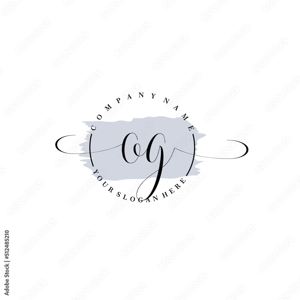 OG Initial handwriting logo vector. Hand lettering for designs. Stock ...