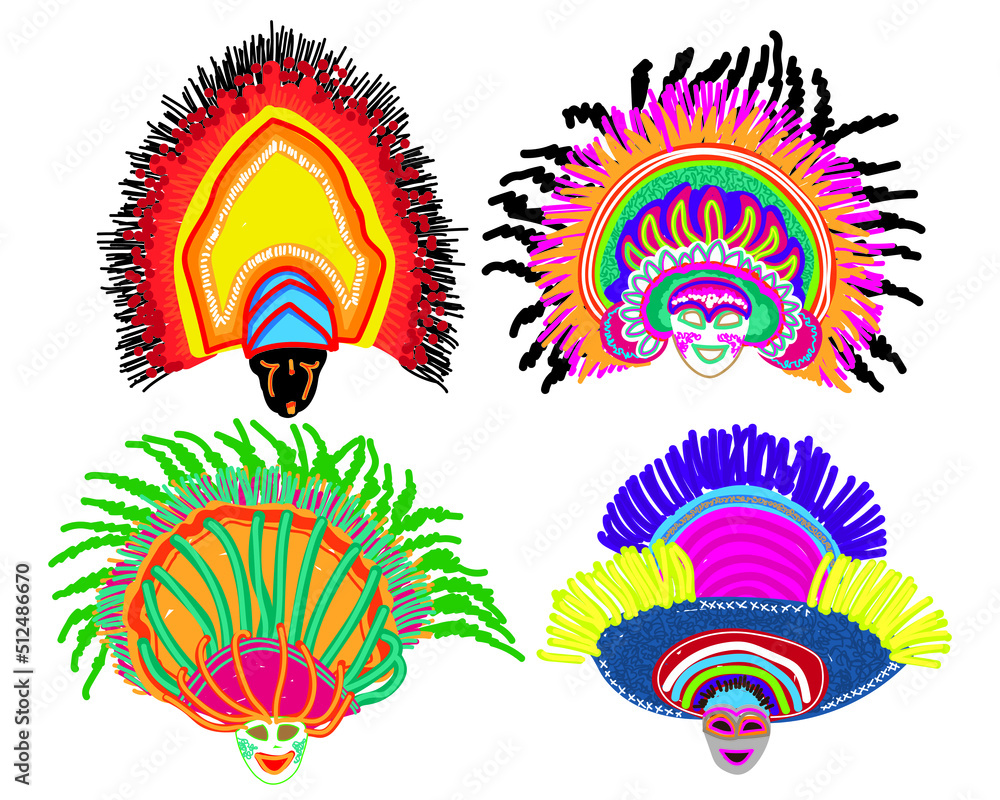 Cebu Sinulog Masskara Philippines vector design Stock Vector | Adobe Stock