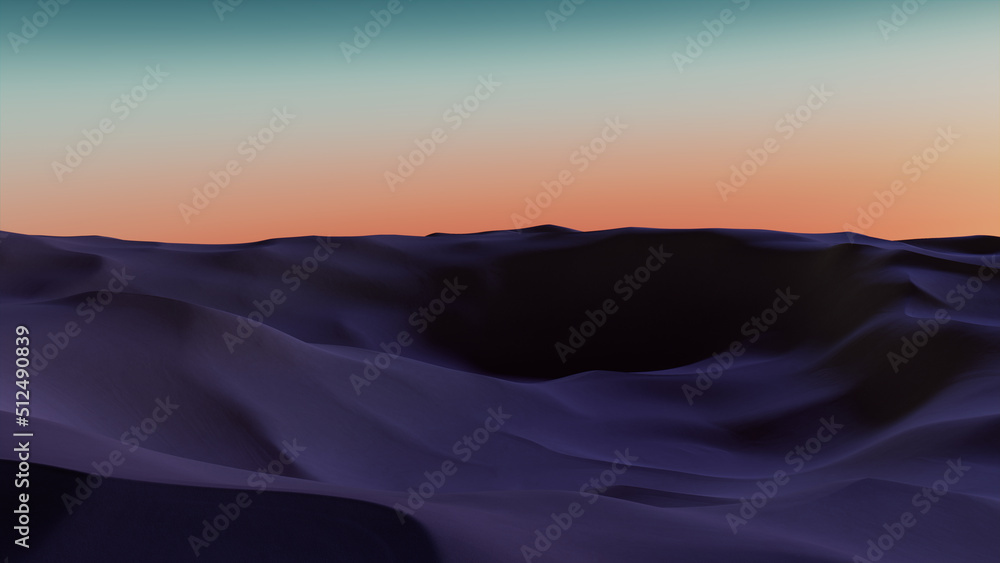 Undulating Sand Dunes form a Scenic Desert Landscape. Sunset Wallpaper ...