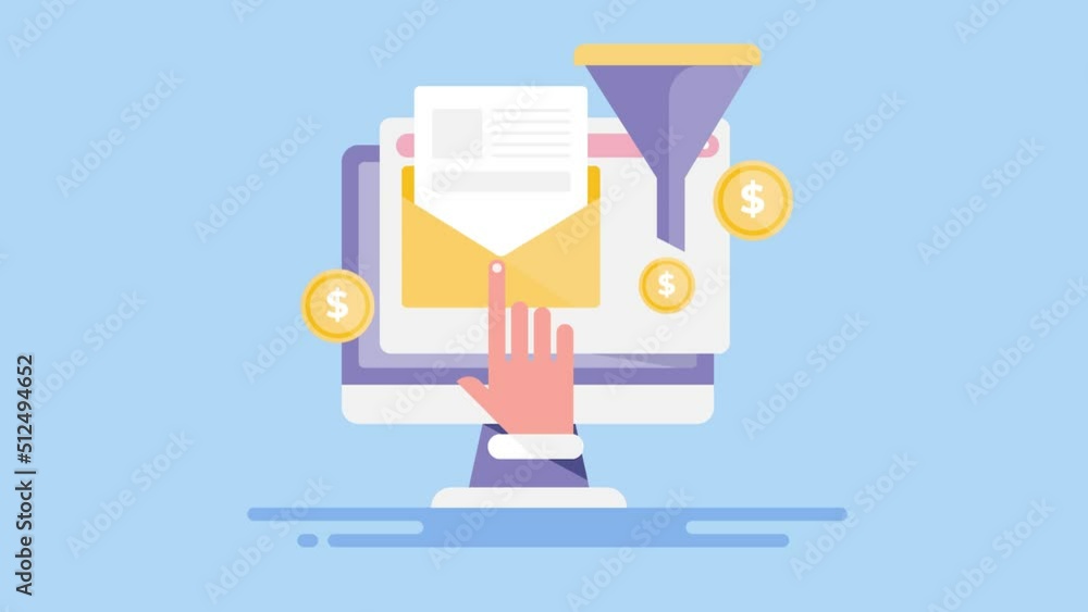 Email conversion - customer buying product or service via email offer ...