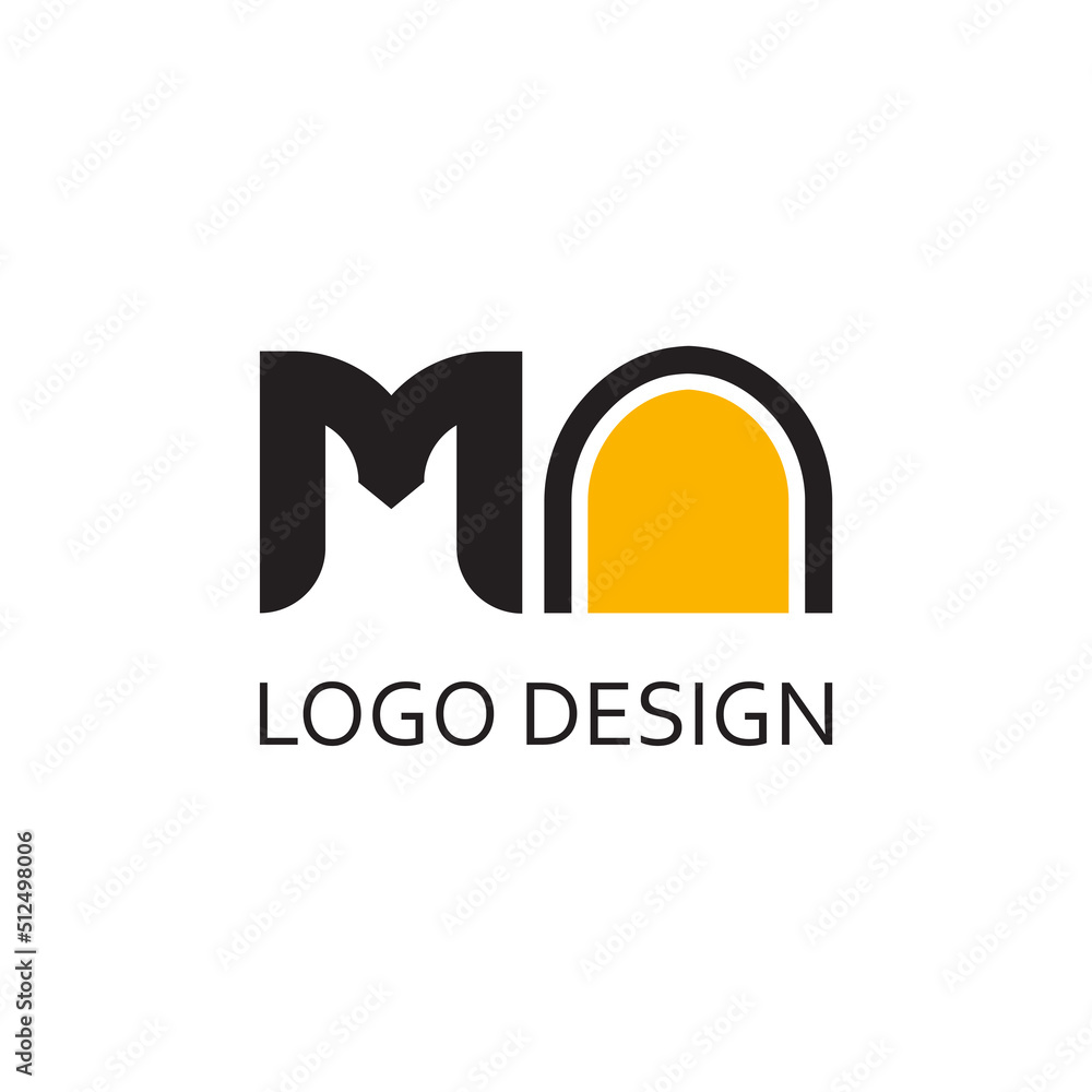 simple letter M N for logo company design Stock Vector | Adobe Stock
