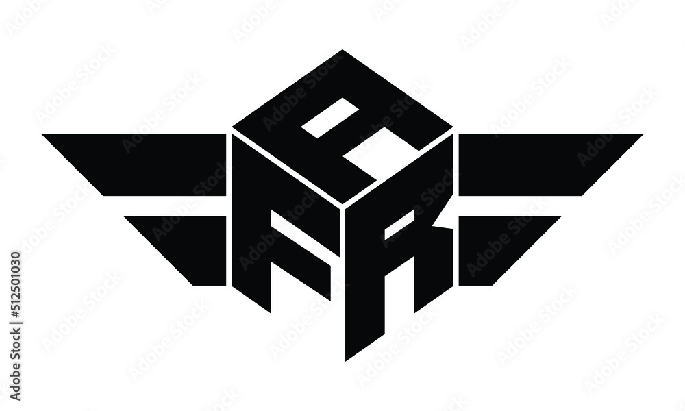 AFR three letter gaming logo in polygon cube shape logo design vector ...