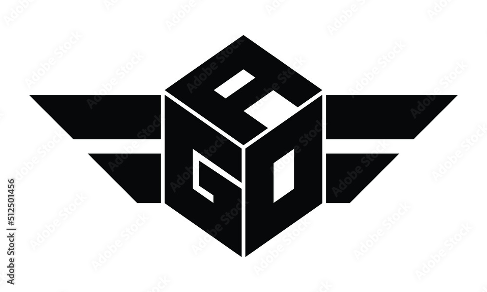 Vetor do Stock: AGO three letter gaming logo in polygon cube shape logo ...